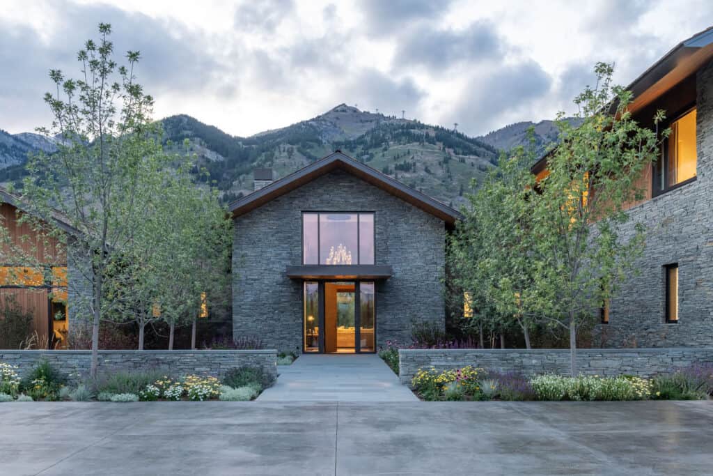 Elegant mountain home has stunning views of the Teton mountain range