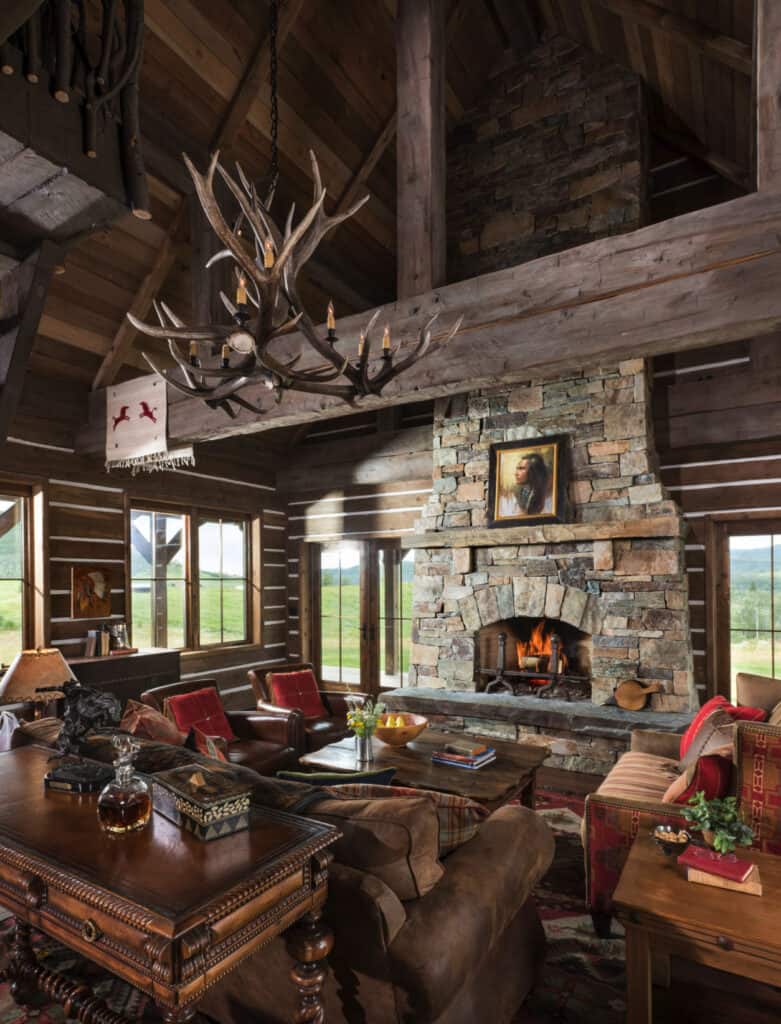 18 Outstanding Rustic Living Room Ideas That Have Cozy Fireplaces