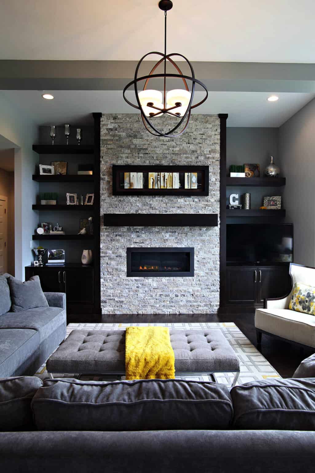18 Outstanding Rustic Living Room Ideas That Have Cozy Fireplaces