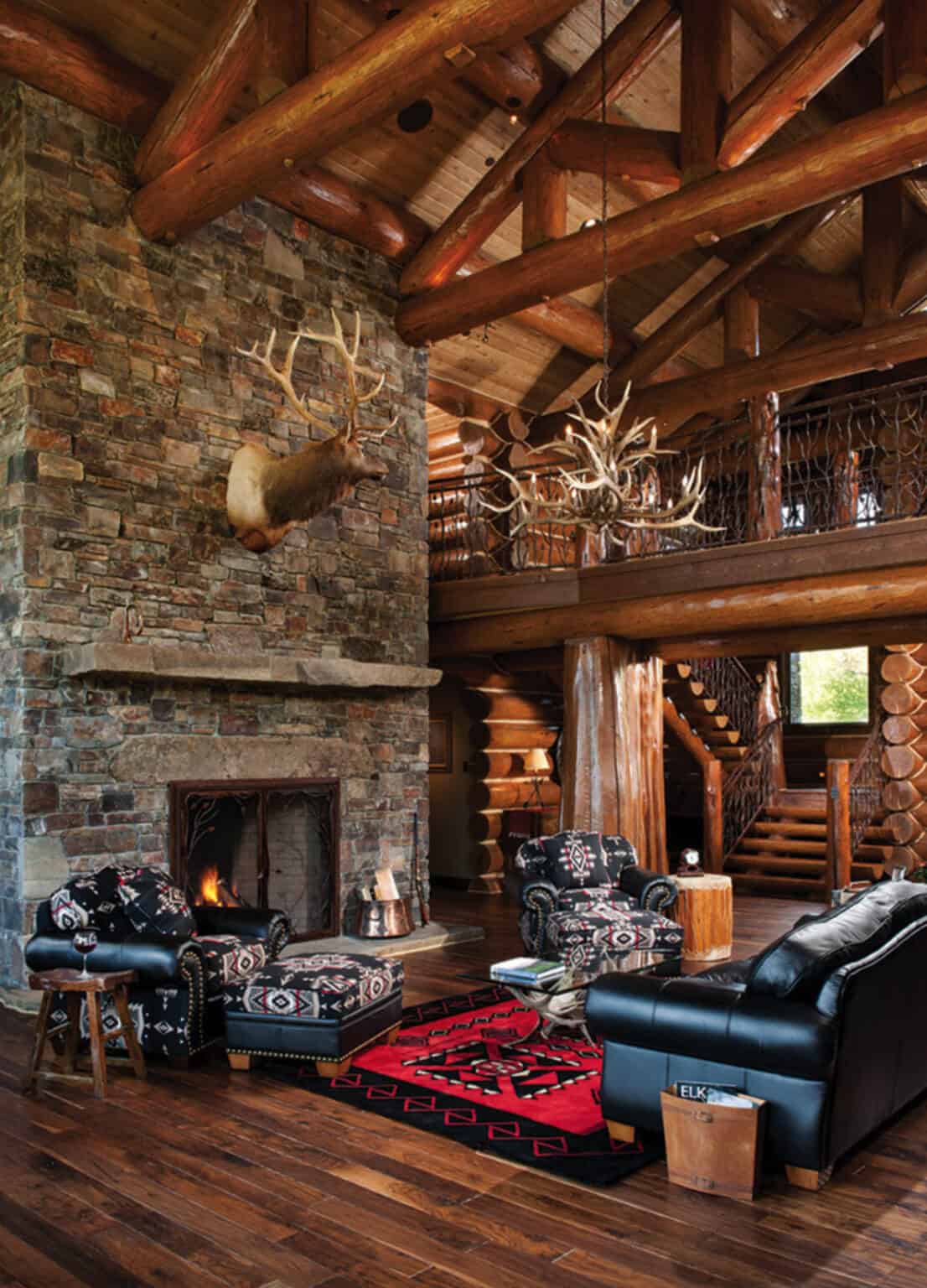 18 Outstanding Rustic Living Room Ideas That Have Cozy Fireplaces