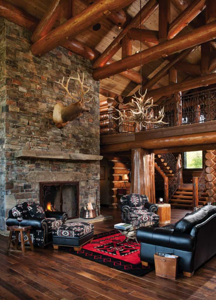 18 Outstanding Rustic Living Room Ideas That Have Cozy Fireplaces
