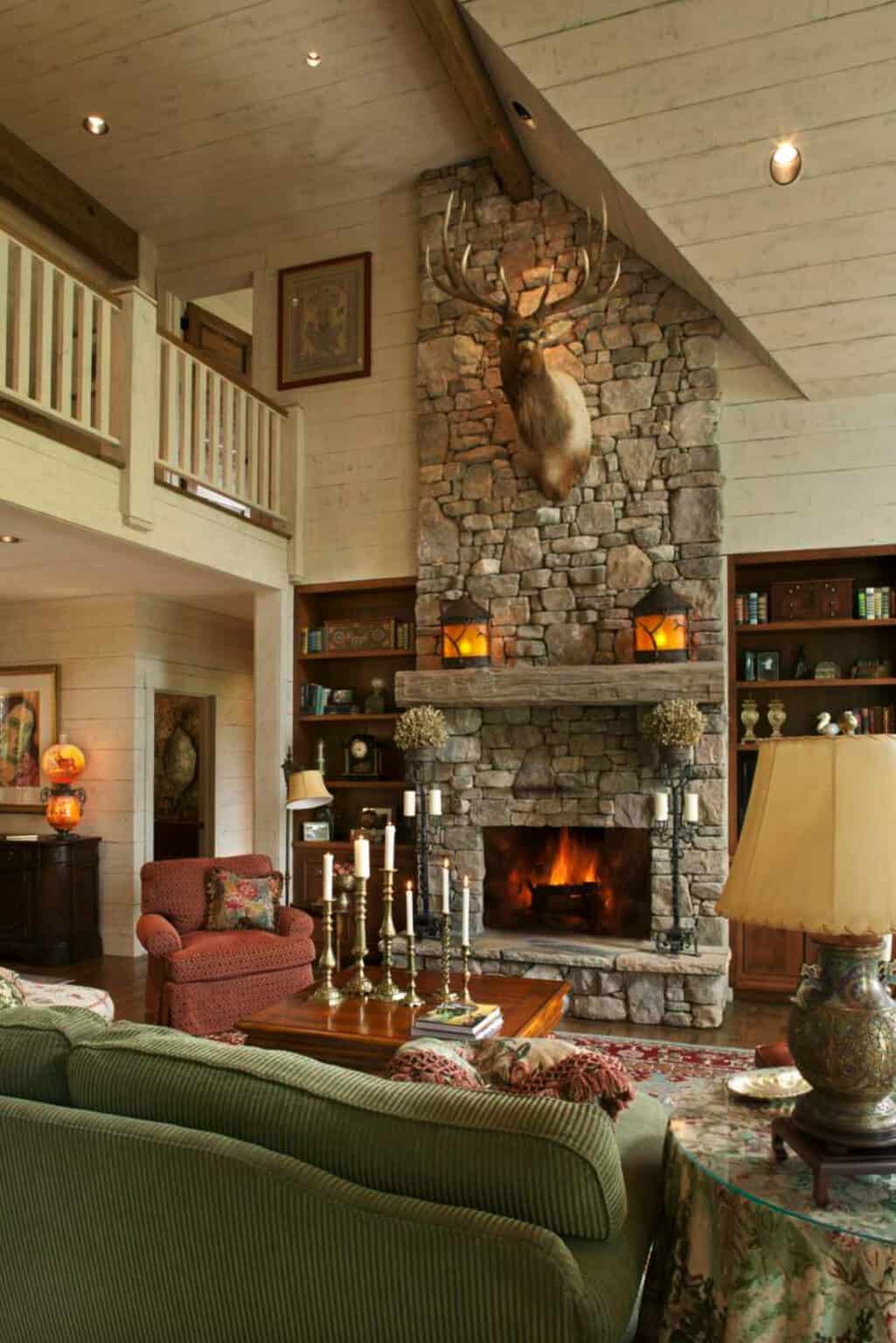 18 Outstanding Rustic Living Room Ideas That Have Cozy Fireplaces