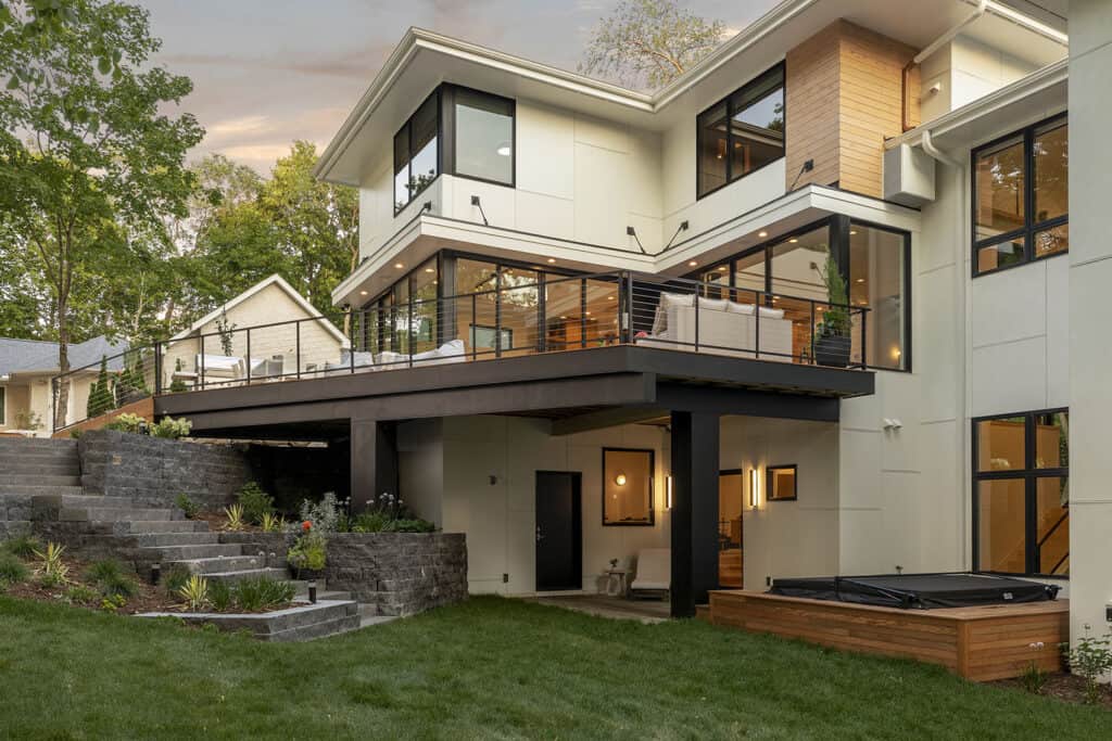 An inviting multi-level home with a west coast vibe on Lake Minnetonka