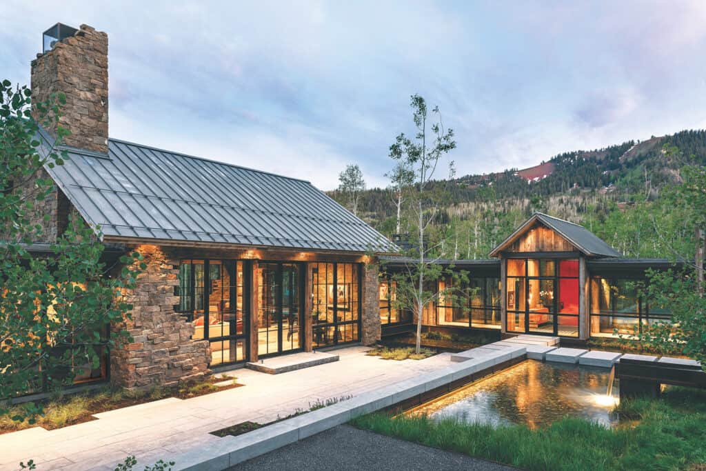 Inside an absolutely beautiful rustic modern hillside home in Park City