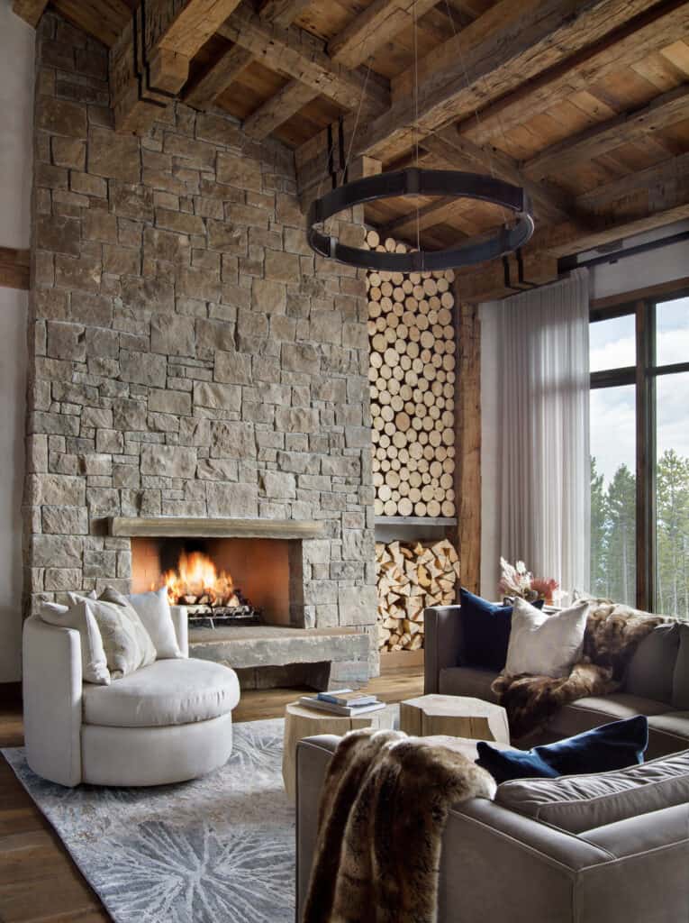A captivatingly beautiful modern rustic mountain home in Big Sky Country
