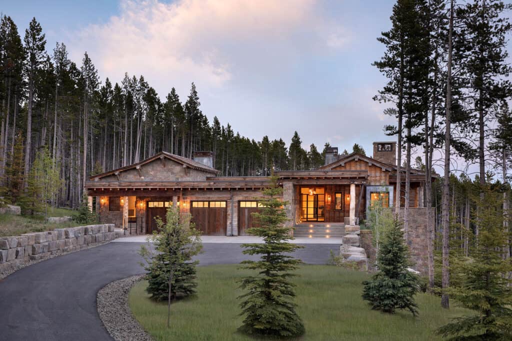 A captivatingly beautiful modern rustic mountain home in Big Sky Country