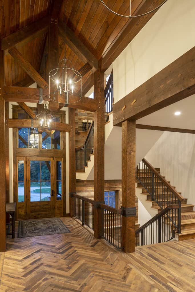Step inside an absolutely stunning lodge inspired home in the Midwest