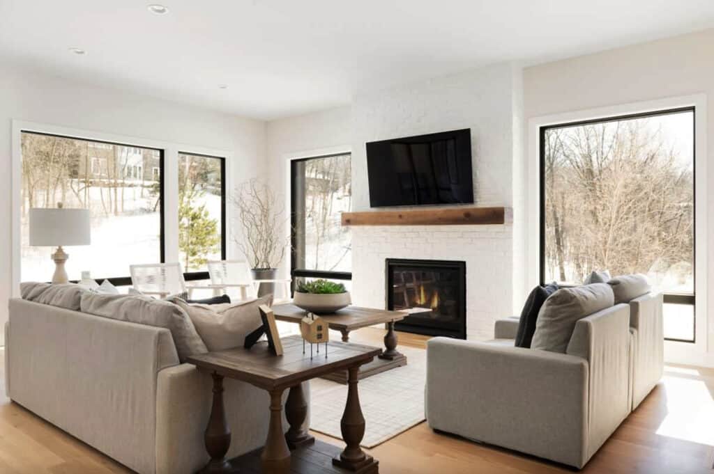 A delightful Scandinavian modern farmhouse style home in the Midwest
