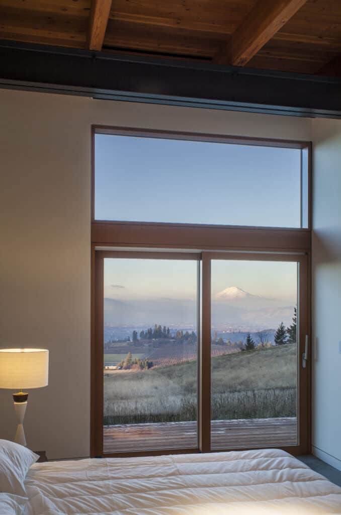 A beautiful Oregon home offers breathtaking views over Hood River Valley