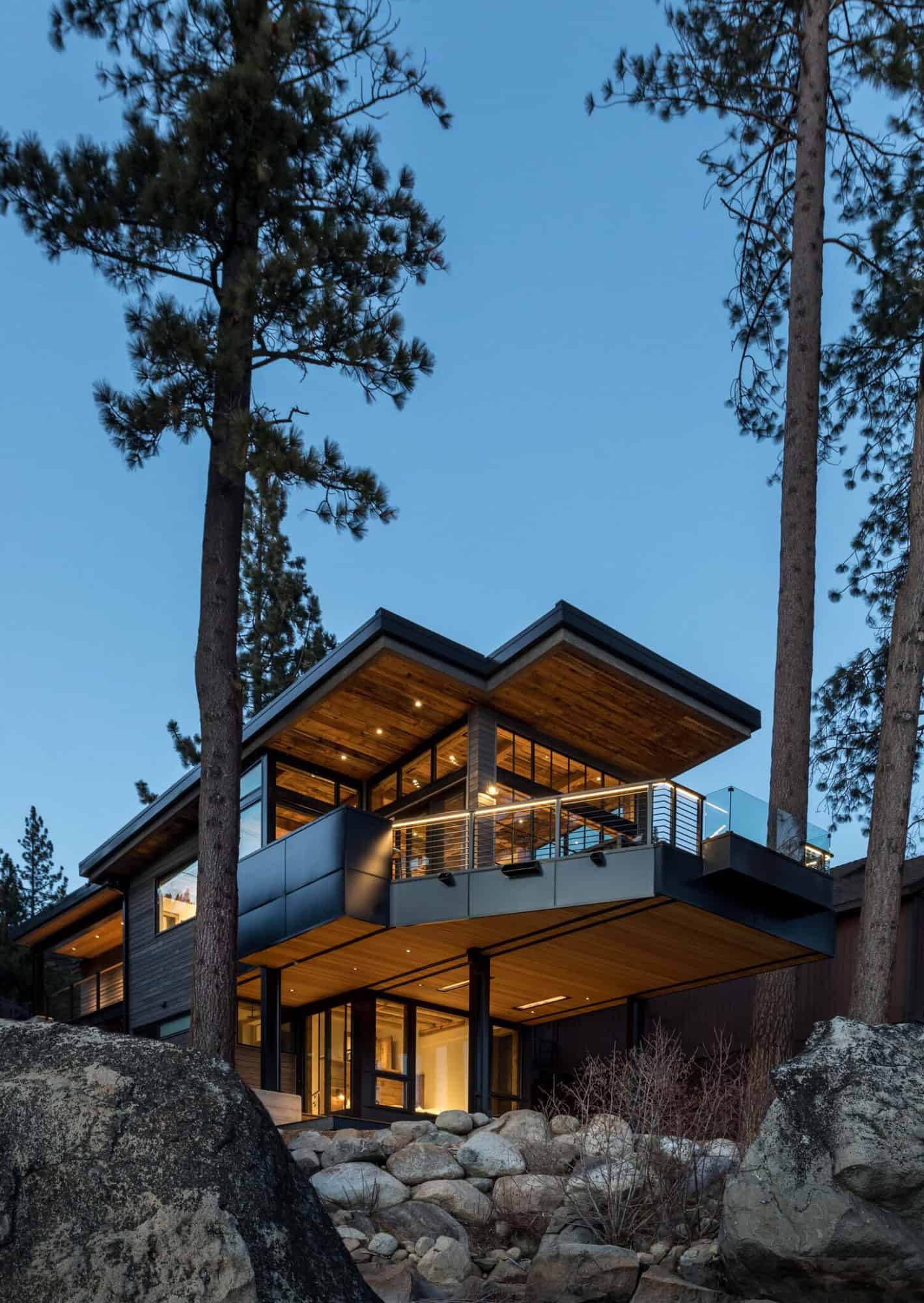 A magnificent lakeside barn house with sweeping views over Donner Lake