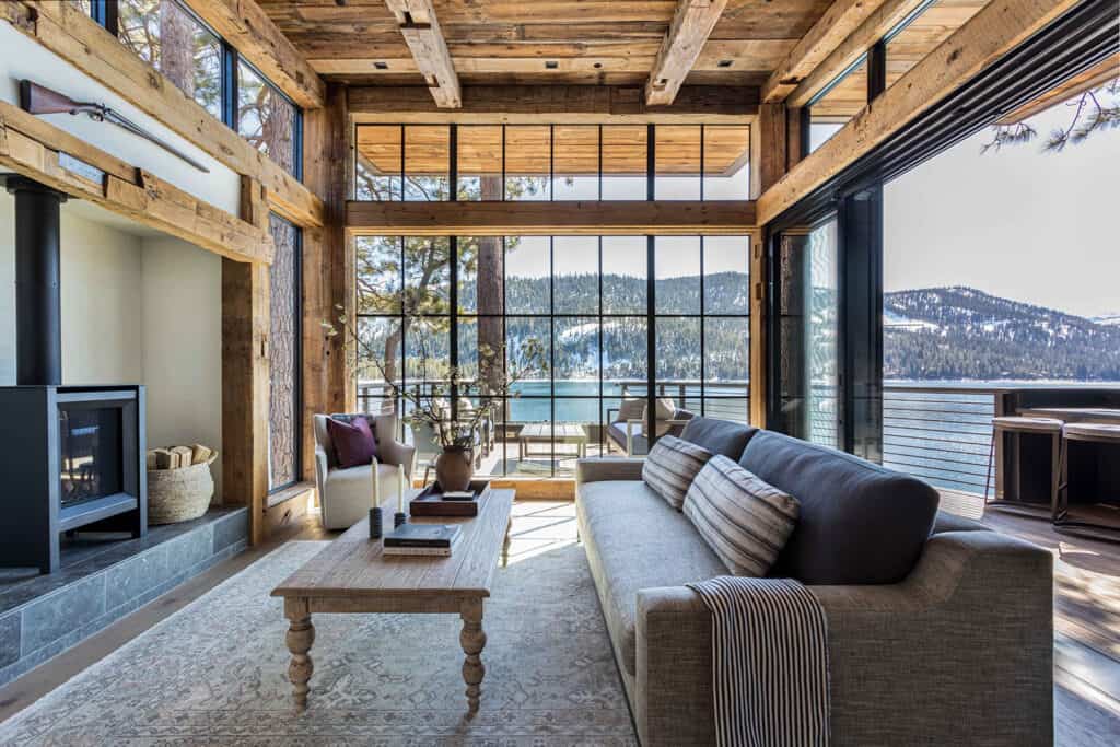 A magnificent lakeside barn house with sweeping views over Donner Lake