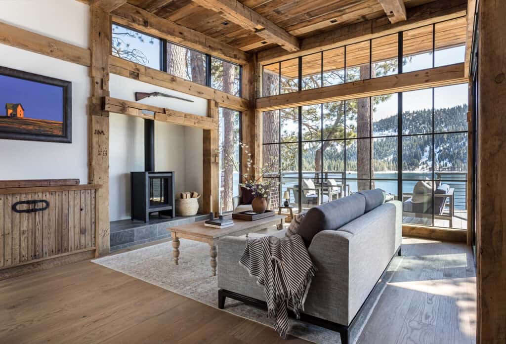 A magnificent lakeside barn house with sweeping views over Donner Lake