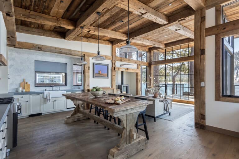 A magnificent lakeside barn house with sweeping views over Donner Lake