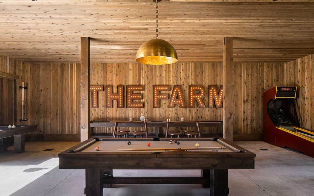 Step inside this fabulous modern entertainment barn in Santa Ynez Valley