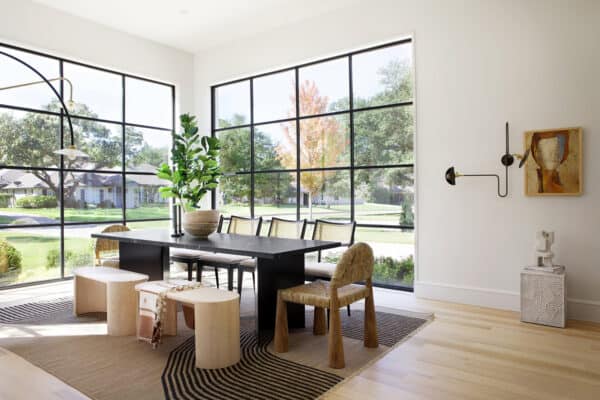 Step inside a modern home for relaxed family living in Dallas, Texas