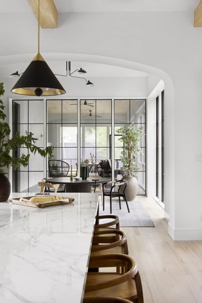 Step inside a modern home for relaxed family living in Dallas, Texas