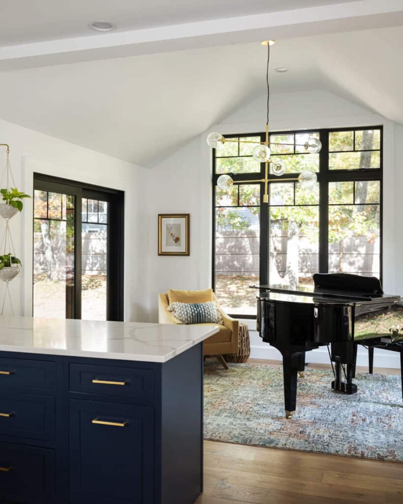 A split-level modern farmhouse gets fabulous makeover in Massachusetts