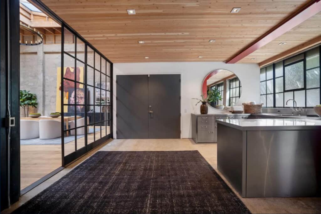 A warehouse loft offers an industrial chic live work home in San Francisco