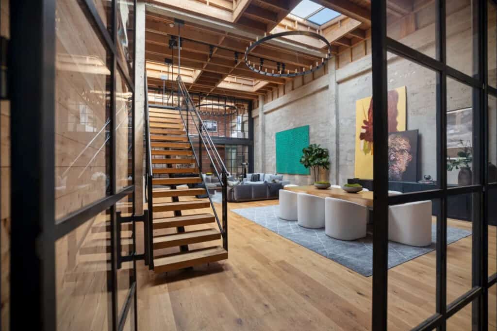 A warehouse loft offers an industrial chic live work home in San Francisco