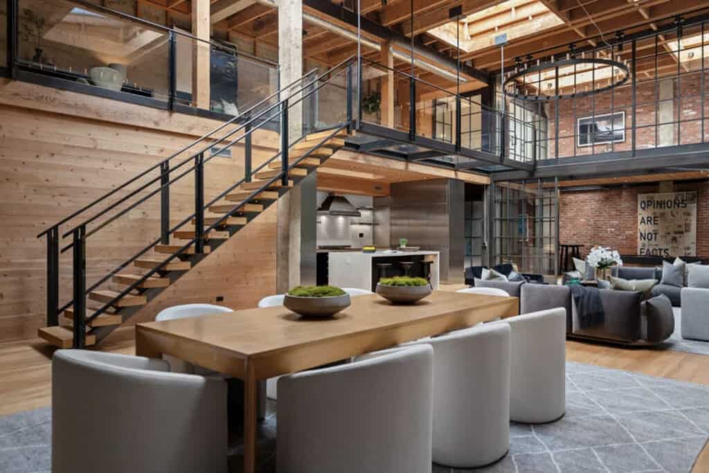 A warehouse loft offers an industrial chic live work home in San Francisco