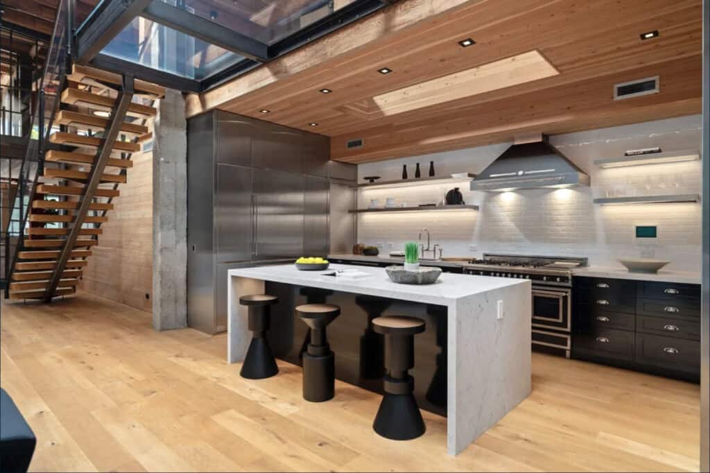 A warehouse loft offers an industrial chic live work home in San Francisco
