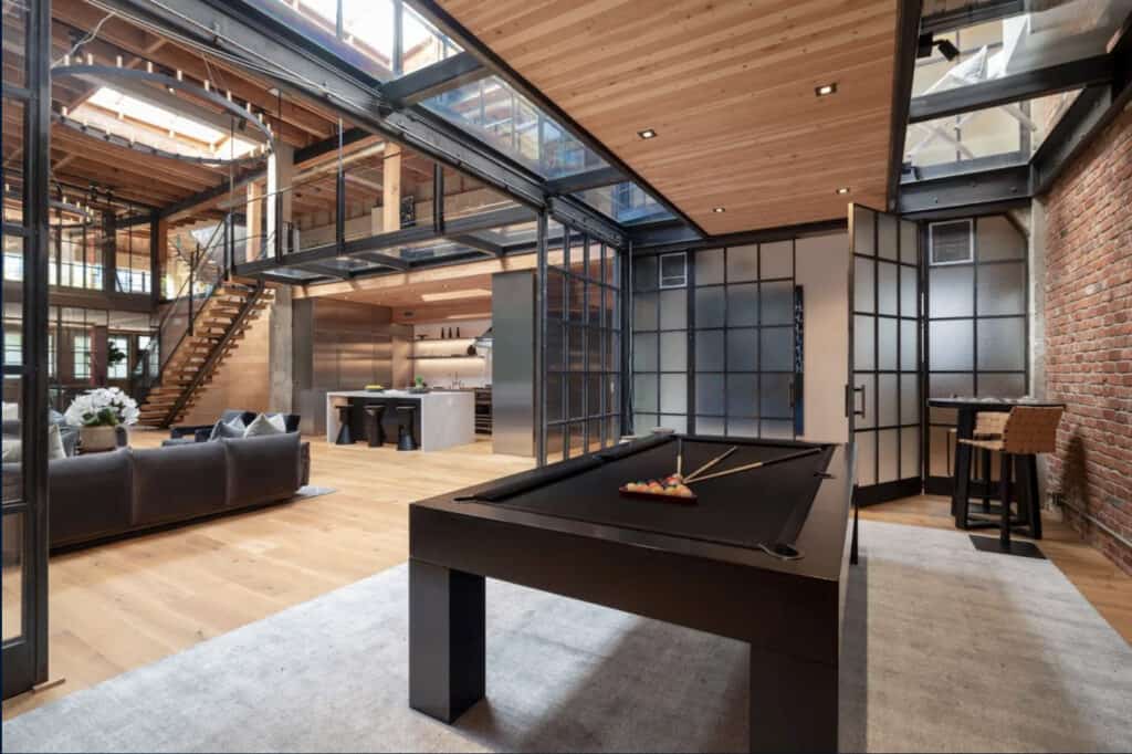 A warehouse loft offers an industrial chic live work home in San Francisco