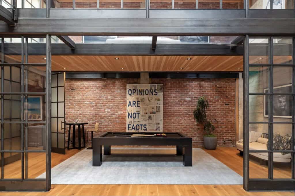 A warehouse loft offers an industrial chic live work home in San Francisco