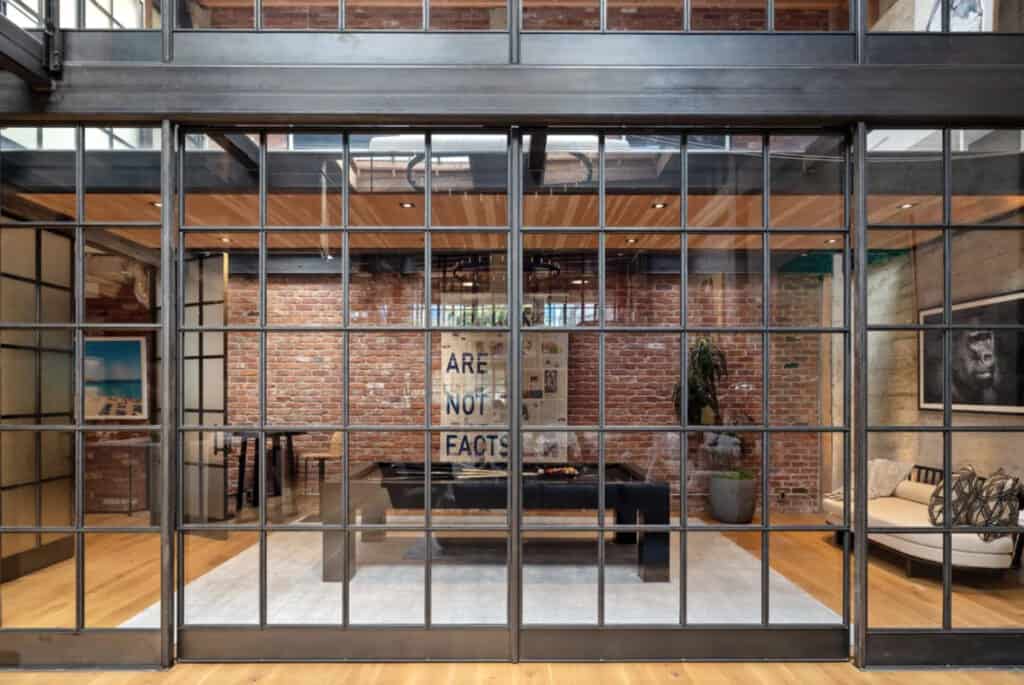 A warehouse loft offers an industrial chic live work home in San Francisco