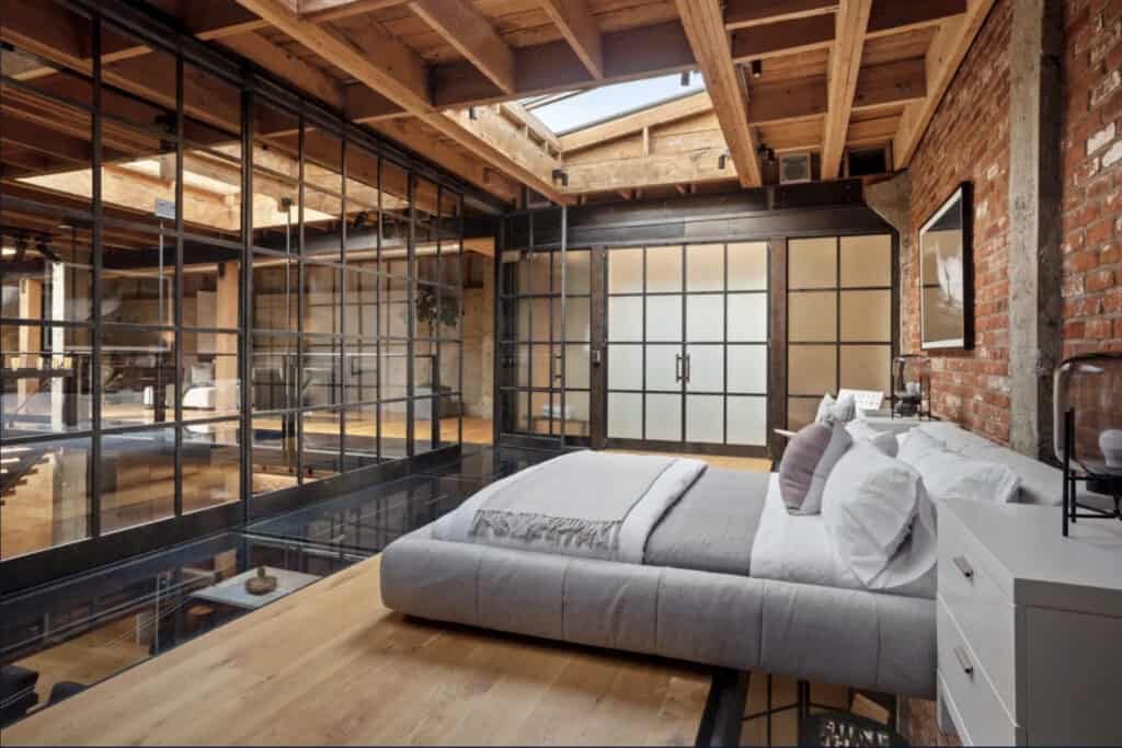 A warehouse loft offers an industrial chic live work home in San Francisco