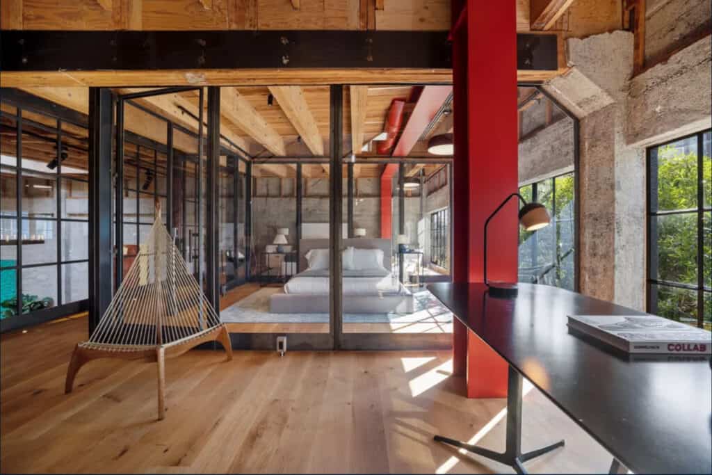 A warehouse loft offers an industrial chic live work home in San Francisco