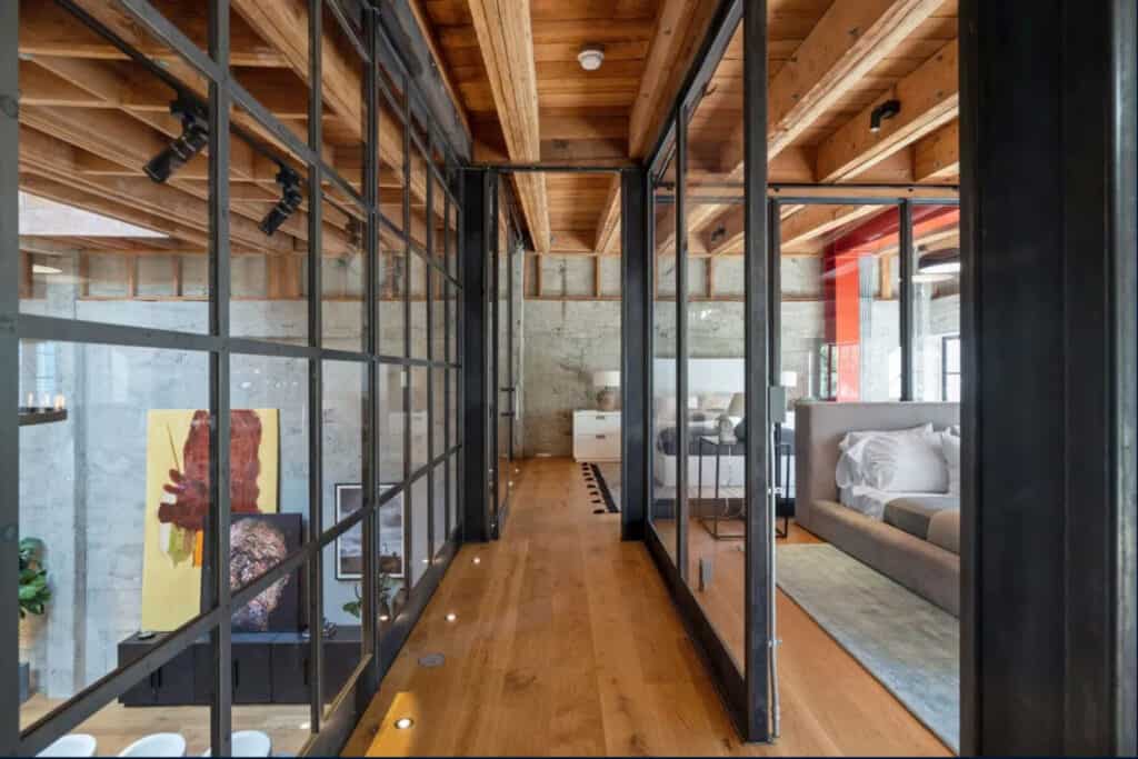 A warehouse loft offers an industrial chic live work home in San Francisco