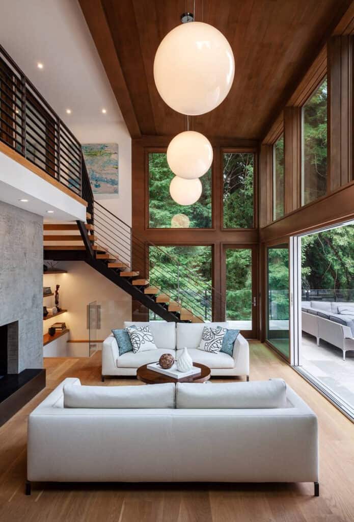 Step inside this midcentury-inspired home in a California redwood forest