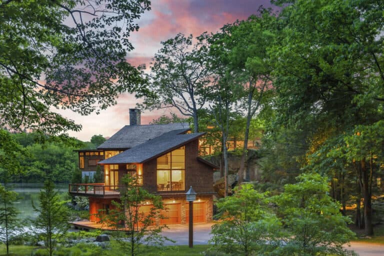 A stunning Westchester County lake house in a dreamy woodland setting