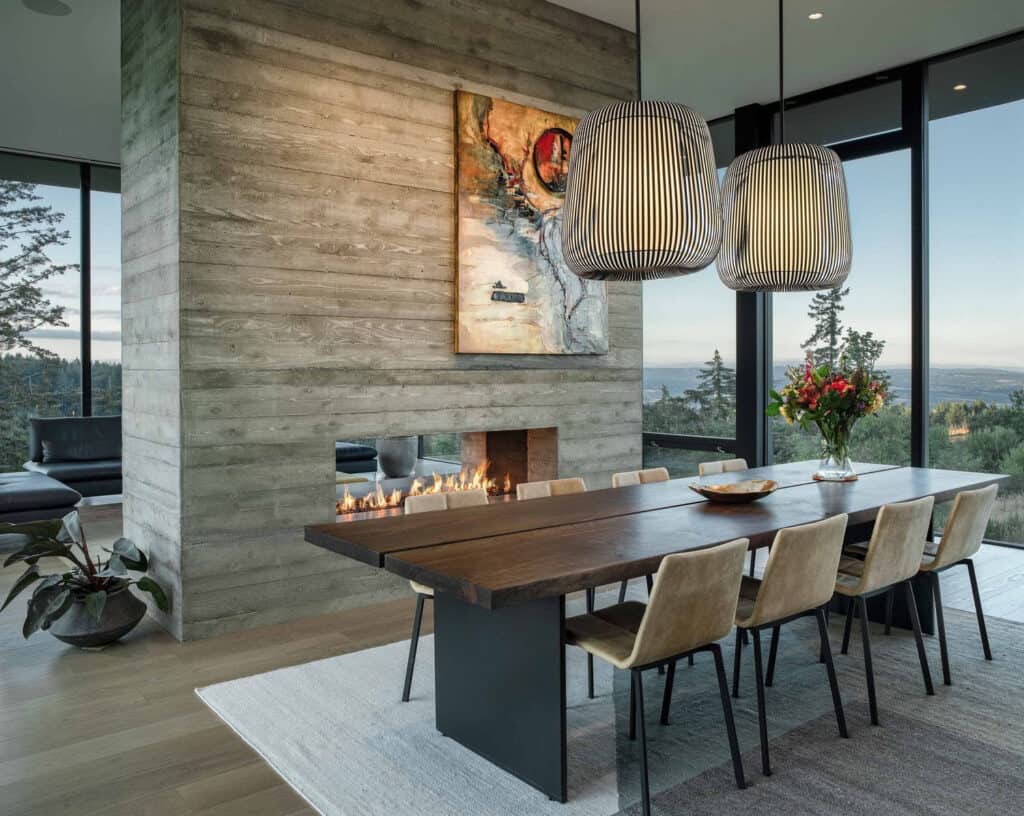 This amazing modern house cantilevers over Oregon wine country