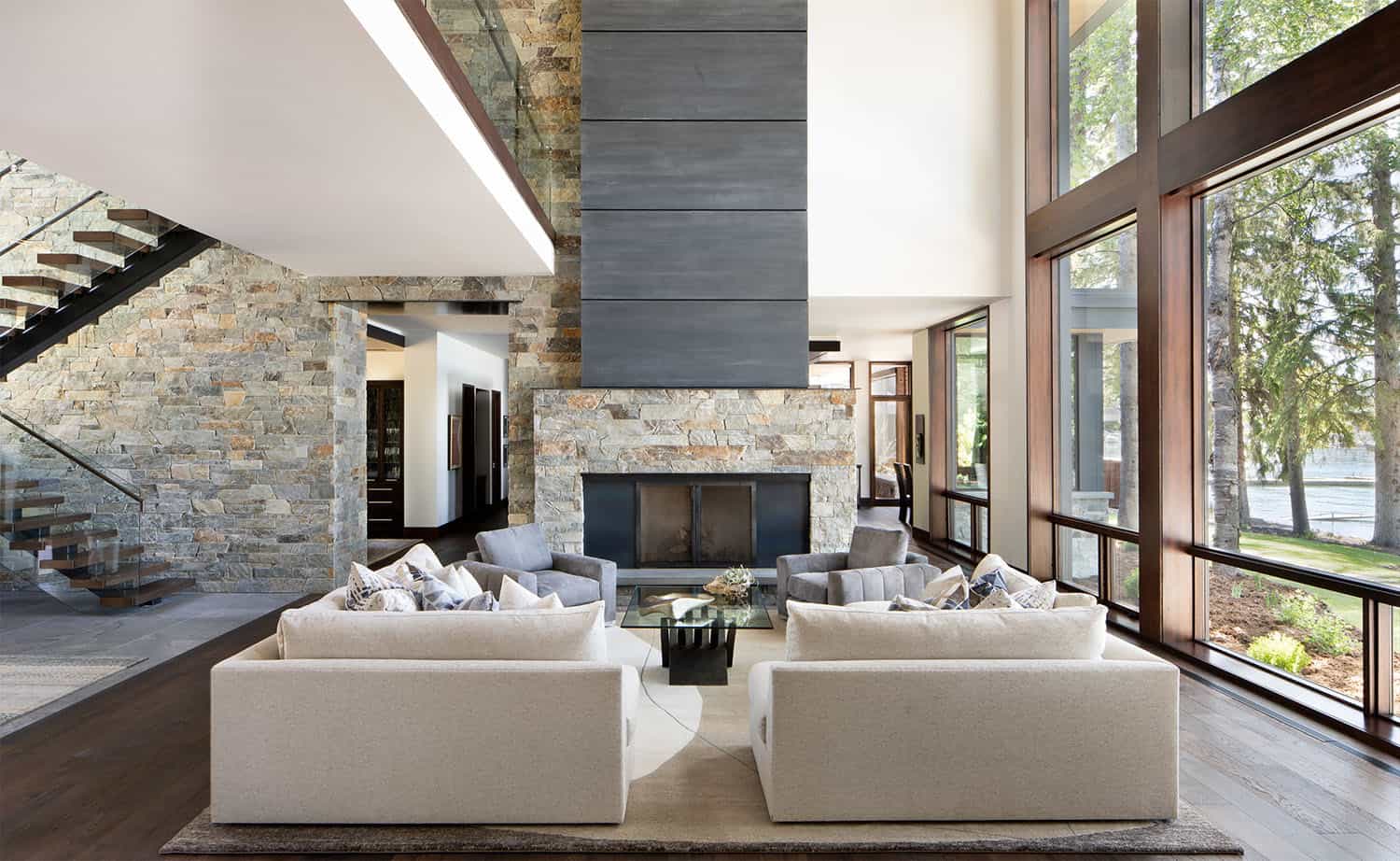 Inside an inviting lakefront home that communes with nature in Montana