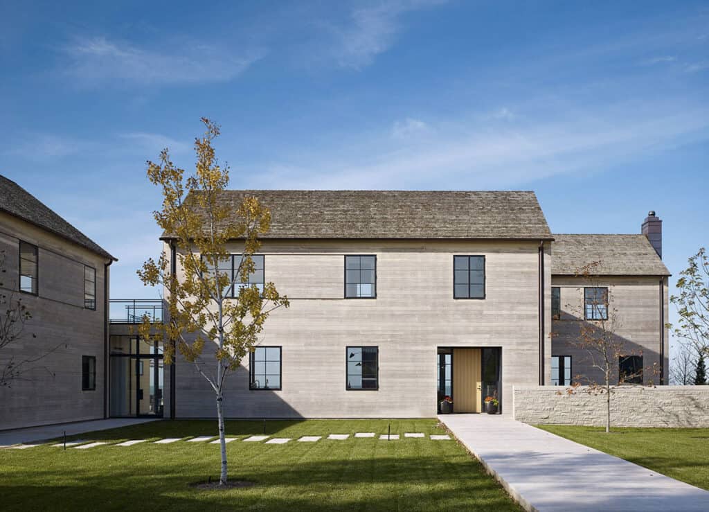 See this spectacular lakeside dream house nestled on Lake Michigan