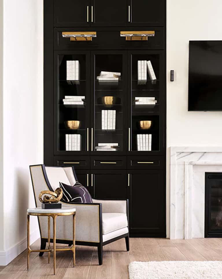 Inside a stunning Nebraska home with a dramatic black and white palette