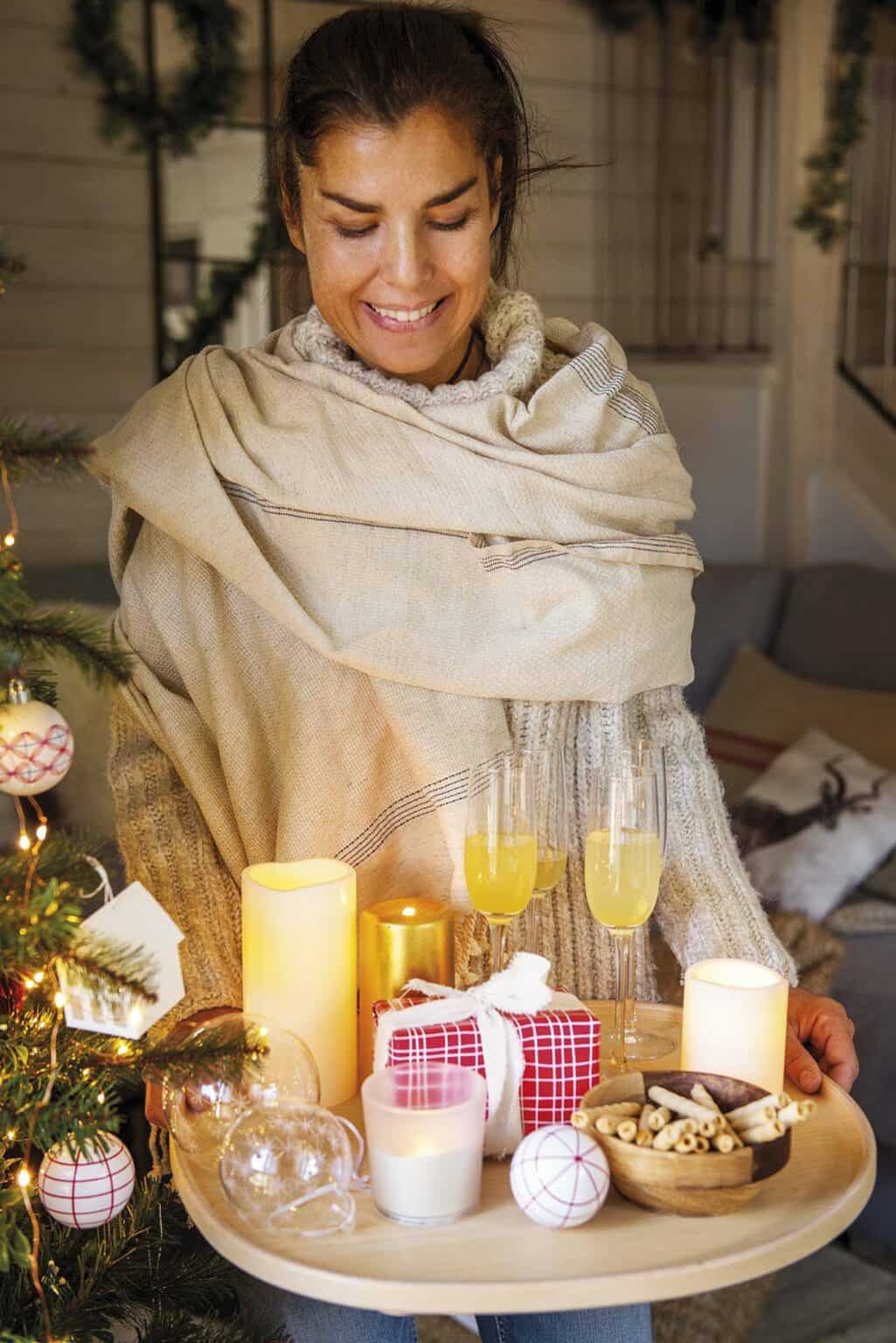 Step into a cozy cabin decorated for Christmas in the Pyrenees Mountains