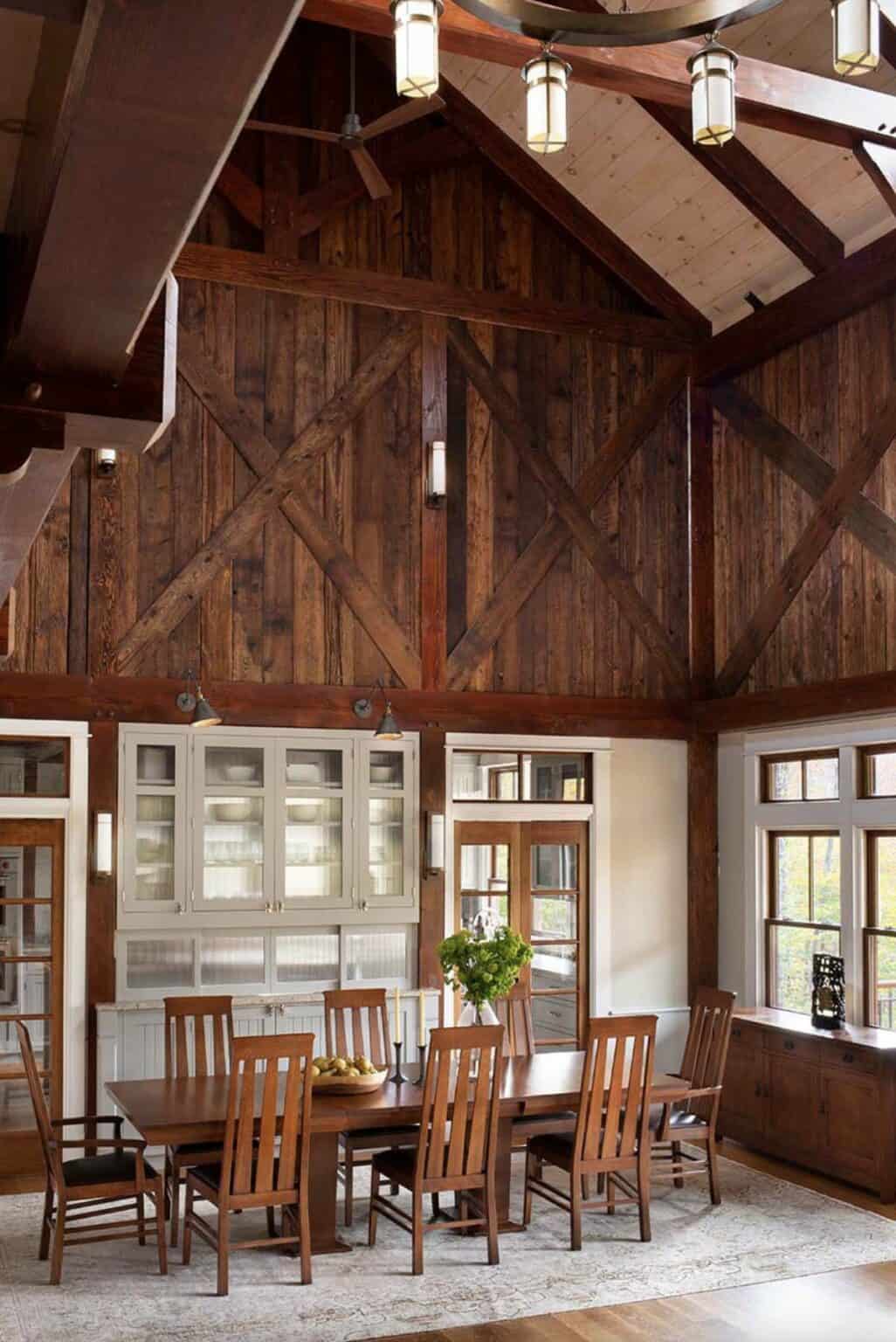 Inviting timber frame house tucked into a serene forest in the Catskills