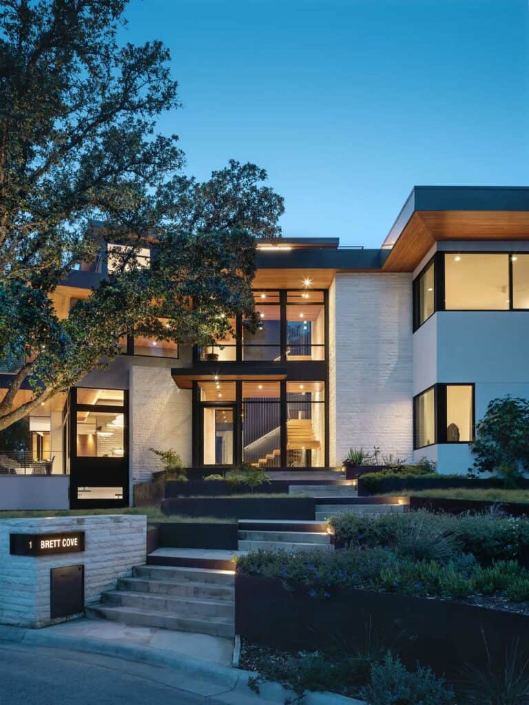 A spectacular modern Texas hill country home embraces the outdoors