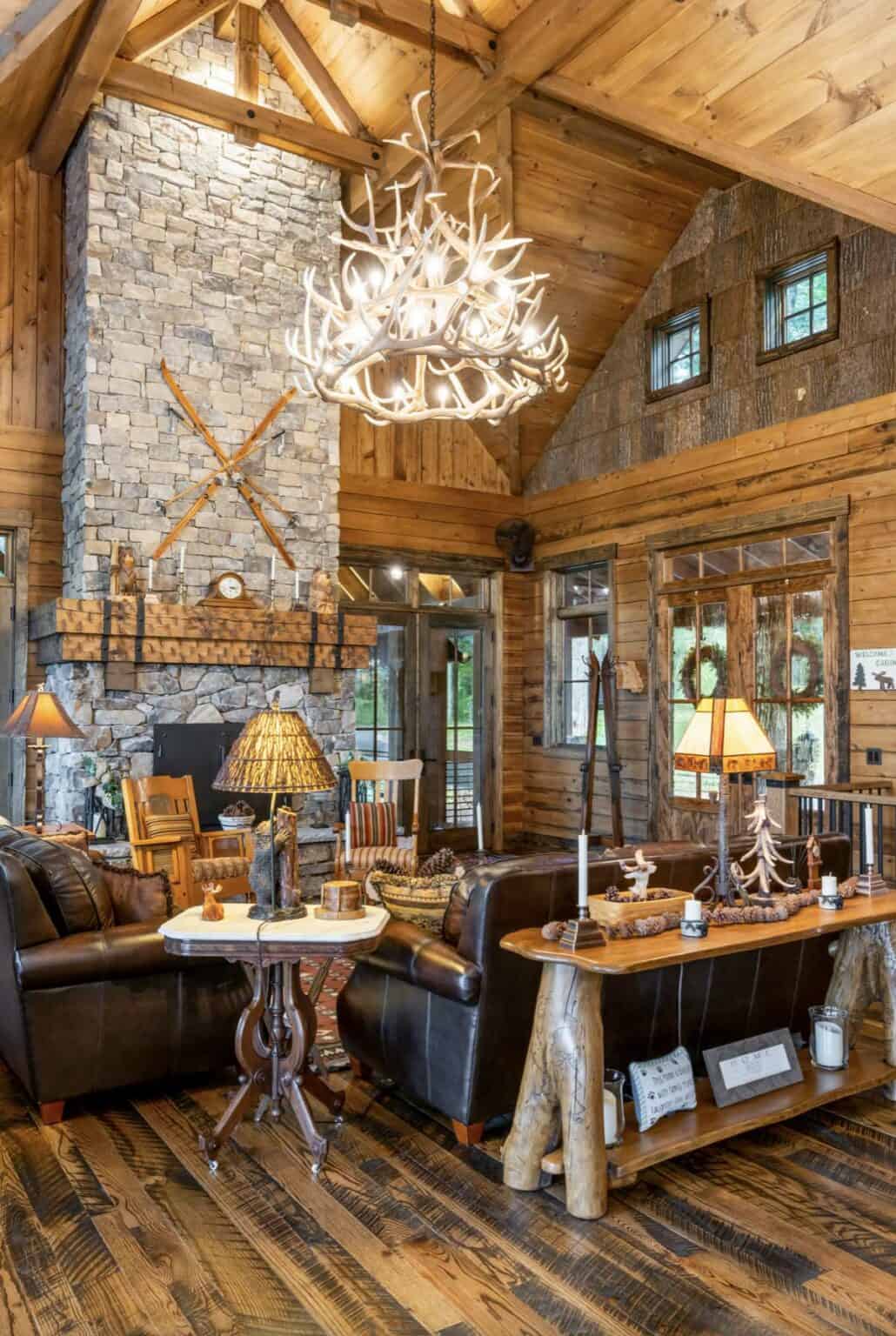 Tour this rustic mountain dream home in the woods of North Carolina