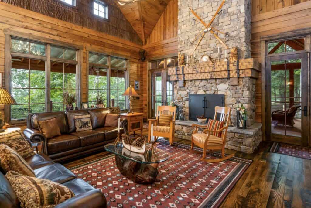 Tour this rustic mountain dream home in the woods of North Carolina