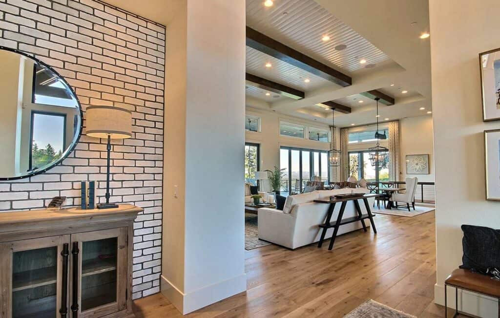 A modern farmhouse model home with breathtaking Columbia River views