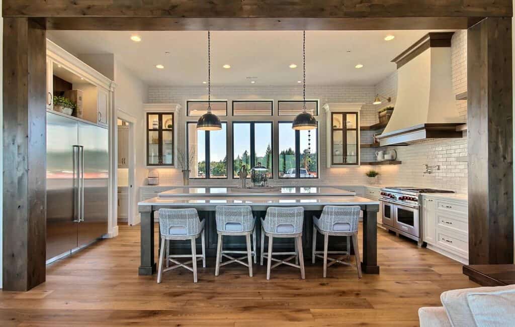A modern farmhouse model home with breathtaking Columbia River views