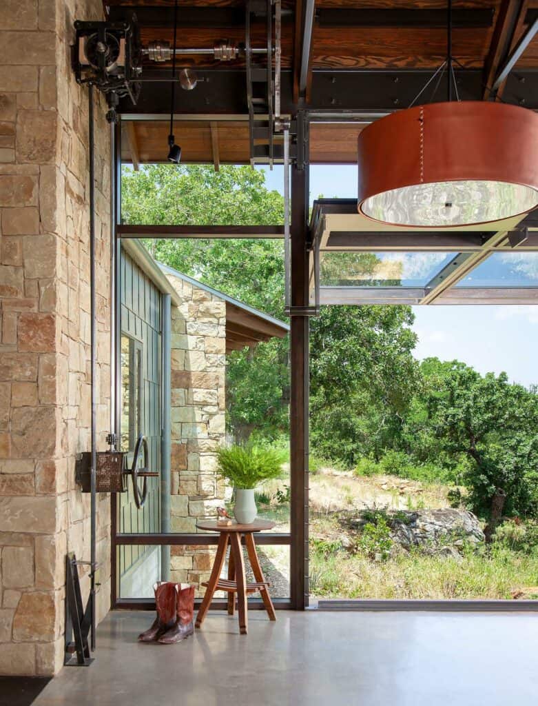 A stunning ranch house merges with the rugged terrain of remote West Texas