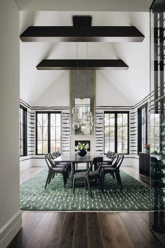 This beyond stunning Illinois house tour has dramatic living spaces