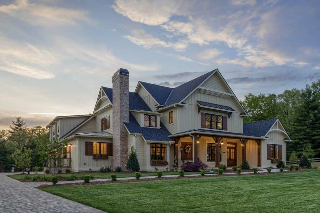 A beautiful country farmhouse created for empty nesters in North Carolina