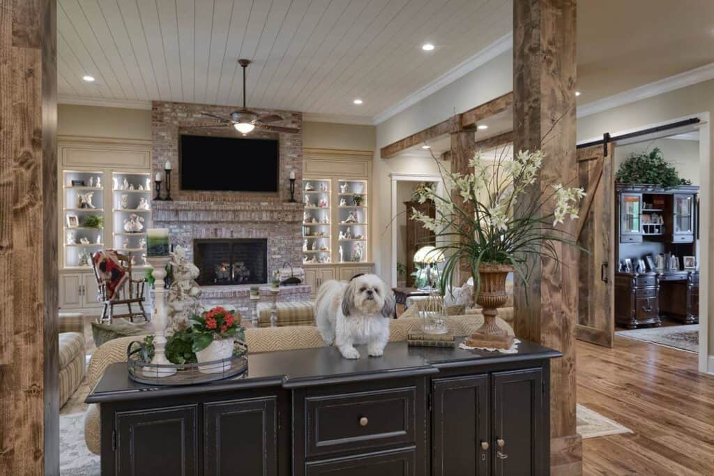 A beautiful country farmhouse created for empty nesters in North Carolina