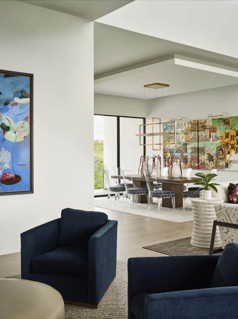 A modern yet welcoming house with downtown Austin skyline views