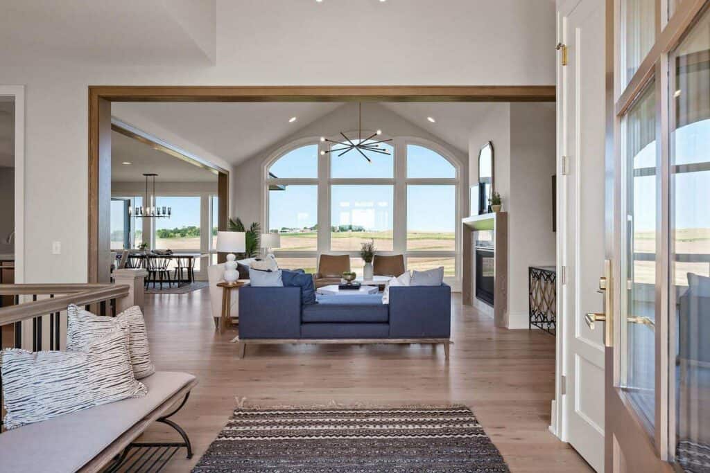 Step into this modern ranch home with serene prairie views in Minnesota